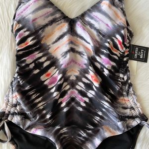 Bar III | Swim | Bar Iii Ink Dye Tiedyed Lowback Swimsuit Nwt | Poshmark